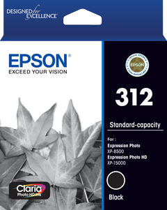 Epson 312 - Std Capacity Claria Photo HD - Black Ink Cartridge - C1...