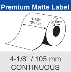 Premium Matte Label 4-1/8" Continuous (6 Rolls) | Epson New Zealand